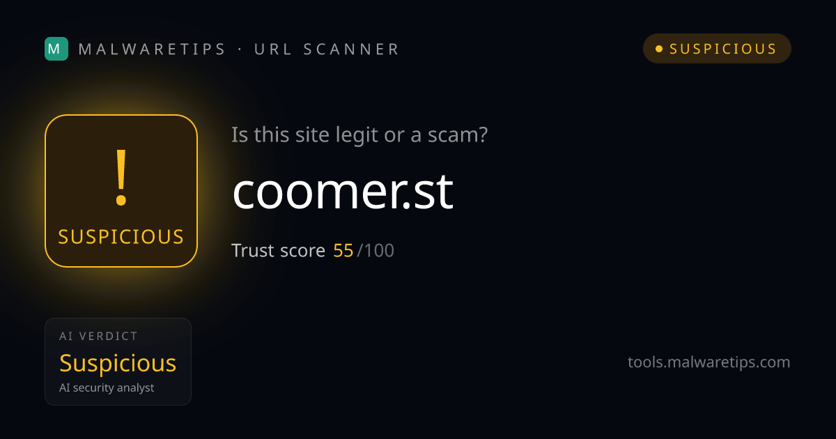Coomer.st: Scam or Legit? Read Our Full Review First · MalwareTips Tools