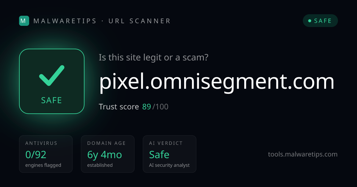 Pixel.omnisegment.com: Is It Safe? Our Full Trust Report · MalwareTips ...