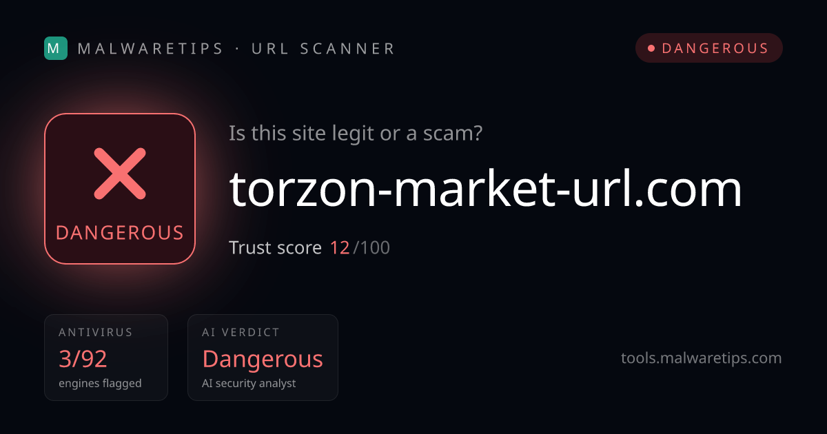 Torzon-market-url.com: Scam or Legit? Read Our Investigation ...