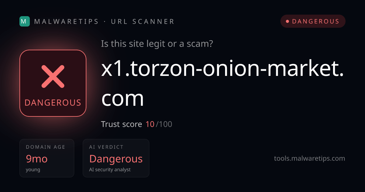 X1.torzon-onion-market.com: Scam or Legit? See What We Found ...